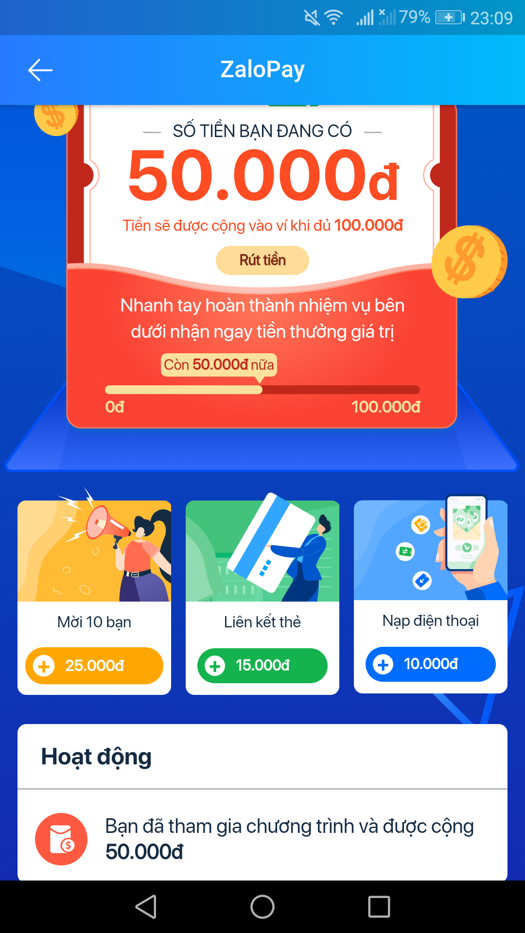 Chung sức giật quà ZaloPay nhận 100K và 50K miễn phí - Kiếm Thẻ Cào